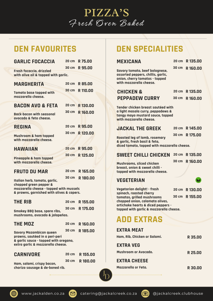 Menu – Jackal Den